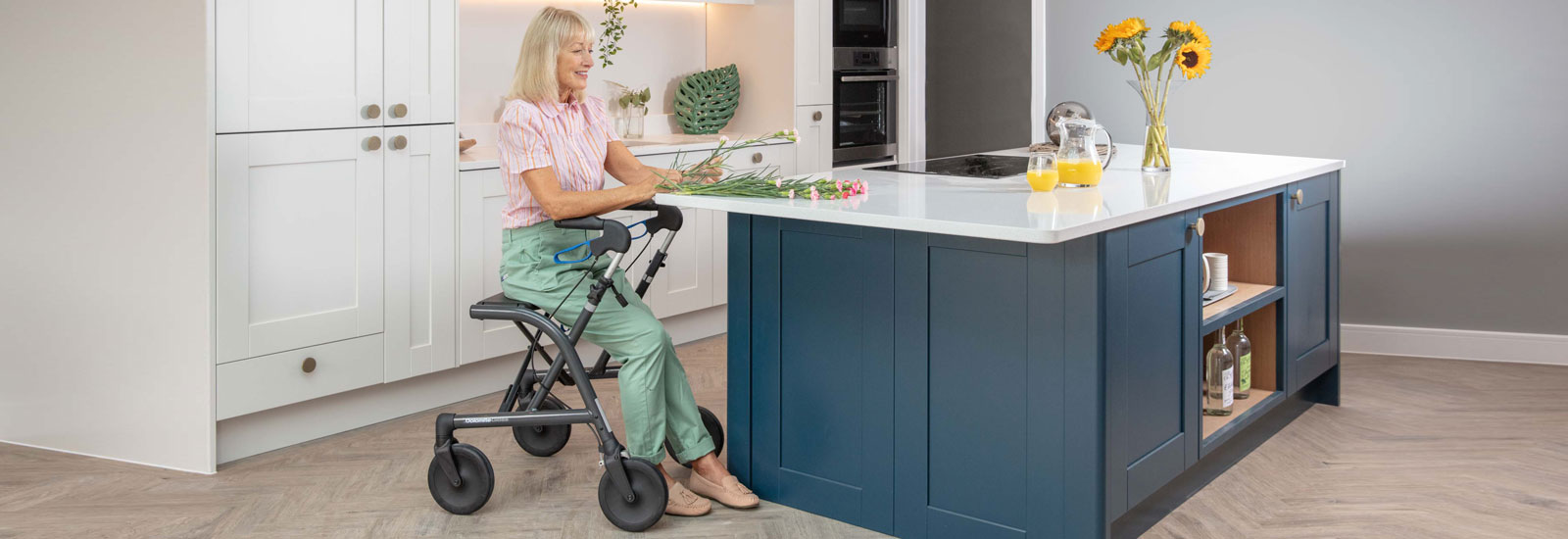 Dolomite Gloss Rollator - Invacare Ireland